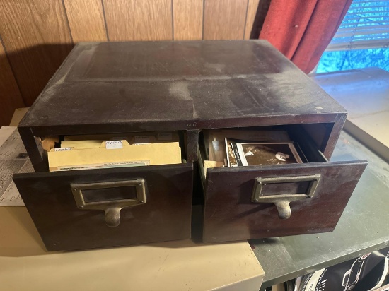 Wooden Card Catalog Full of Old Postcards | Art, Antiques ...