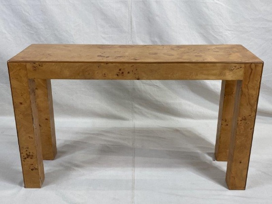 Vintage Burled Wood Console Table | Online Auctions | Proxibid