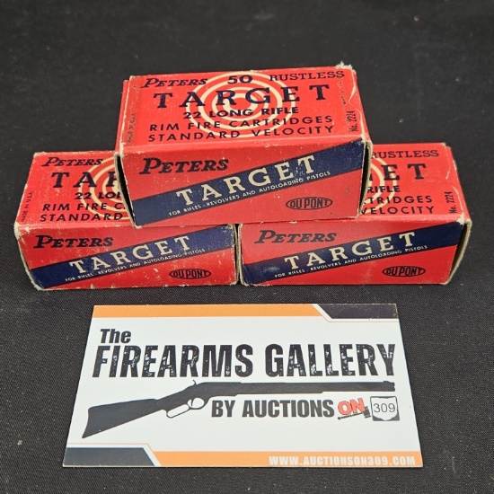 3 Boxes - Vintage Peters Target .22LR Ammo | Guns & Military Artifacts ...