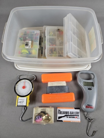 Small Tote w/Fish Scales, Flies, and Tackle Supply | Estate & Personal ...