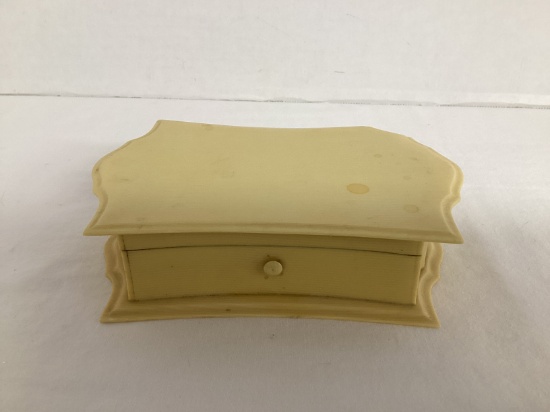 Ivory Du Barry Pyralin Bakelite Hinged Lid Jewelry Box | Online ...