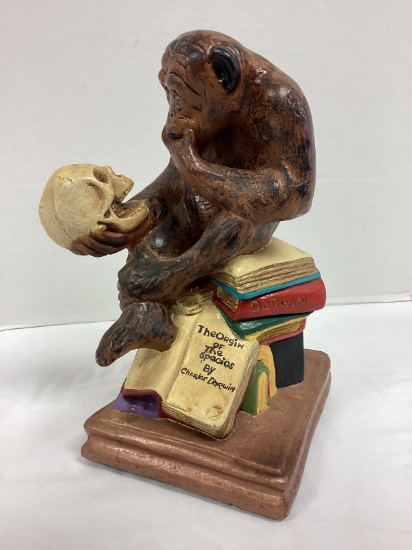Charles Darwin Philosophical Monkey Figure | Online Auctions | Proxibid
