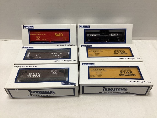 Six Industrial Rail HO Scale Model Freight Cars | Online Auctions ...