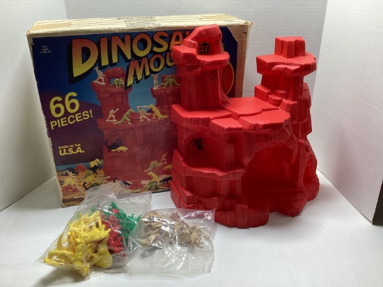 Vintage Tim Mee Toy Dinosaur Mountain Playset | Art, Antiques ...