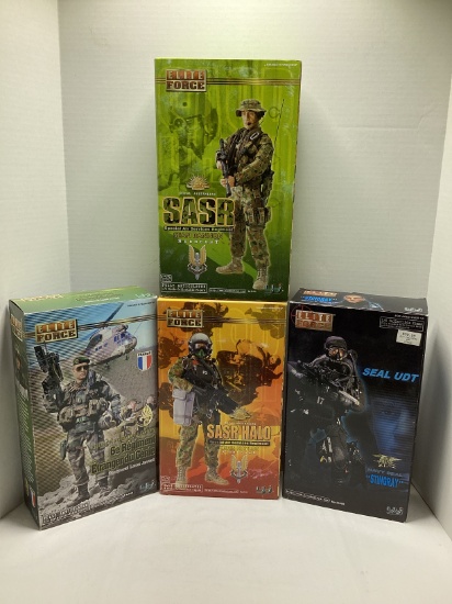 Four Blue Box Toys Elite Forces EMPTY Action Figure Boxes | Art ...