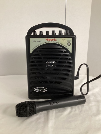 Hisonic Rechargeable & Portable Wireless PA System with Microphone ...