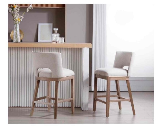 Set of 2 moderno dining chairs with natural wood legs | Online Auctions ...