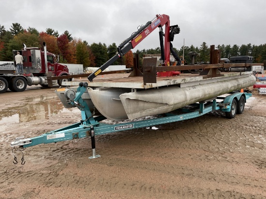 20' Dredging Pontoon Boat on Trailer (No Title) | Cars & Vehicles Boats ...