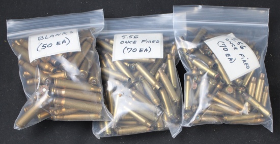 50 7.62 Blanks and 140 Rounds of Once Fired 5.56 Brass (FMI) | Guns ...