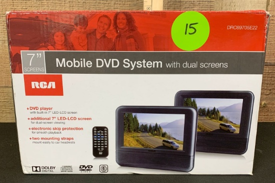 RCA 7" Mobile DVD System With Dual Screens | Online Auctions | Proxibid