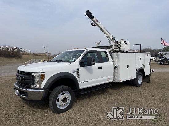 2019 Ford F550 Extended-Cab Enclosed Mechanics Truck Runs, Moves, Crane ...