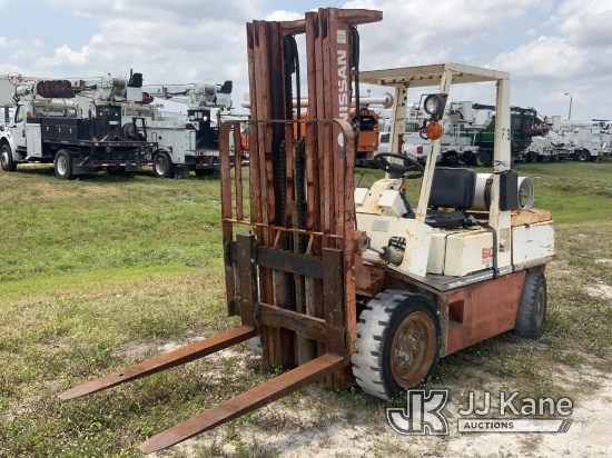 1990 Nissan M-C607 Pneumatic Tired Forklift Runs, Moves and Operates ...