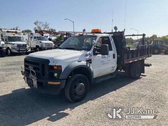 2008 Ford F450 4x4 Flatbed Truck Runs & Moves, Body & Rust Damage ...