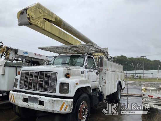 Altec AA600, Material Handling Bucket Truck rear mounted on 1998 GMC ...