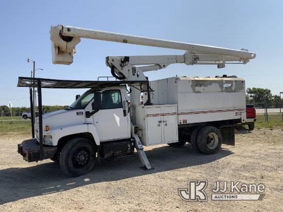 Altec LRV-55, Over-Center Bucket Truck mounted behind cab on 2006 GMC ...