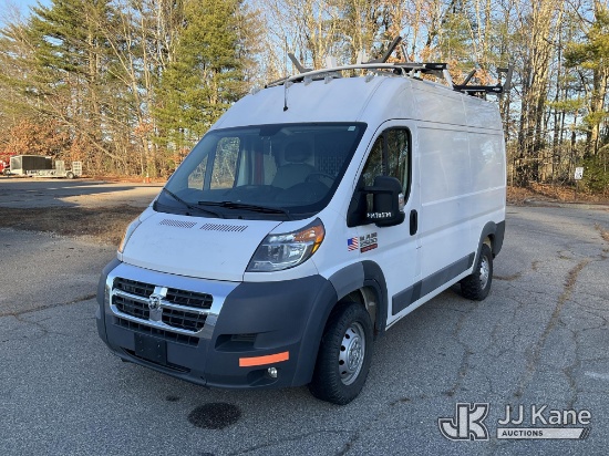 2017 RAM Promaster 2500 Cargo Van Not Running, Turns Over, Condition ...