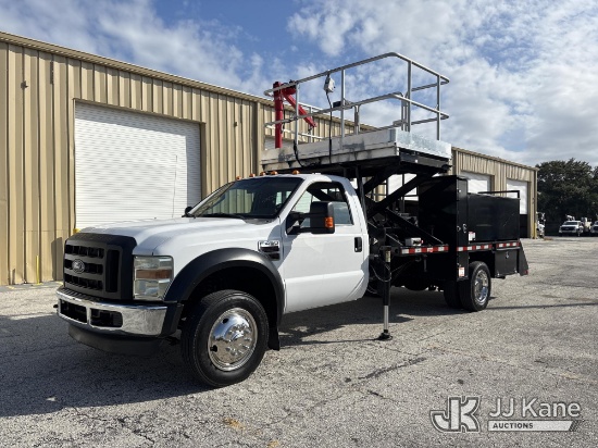 (West Palm Beach, FL) Stamm Platform Scissor Lift mounted behind cab on ...