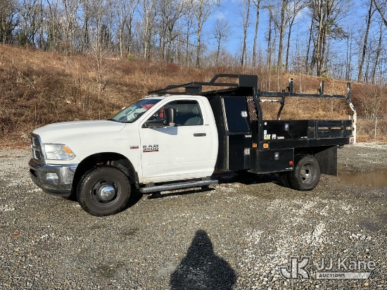 2016 RAM 3500 4x4 Flatbed Truck Runs & Moves) (Body & Rust Damage ...