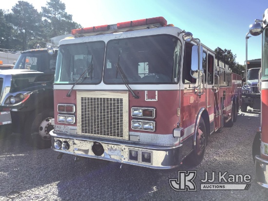 Simon-LTI QS-90 Ladder Truck mounted behind cab on 1998 Spartan T/A ...