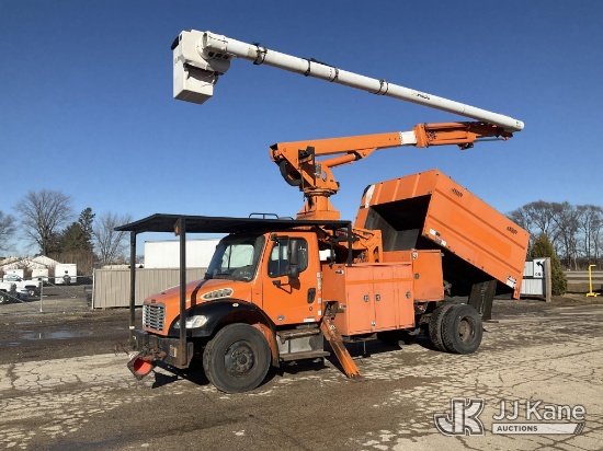 Altec LR760-E70, Over-Center Bucket Truck mounted behind cab on 2011 Freightliner M2106 Chipper ...