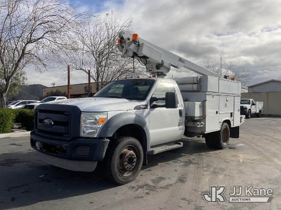 Altec AT200A, Telescopic Bucket Truck mounted behind cab on 2012 Ford F ...