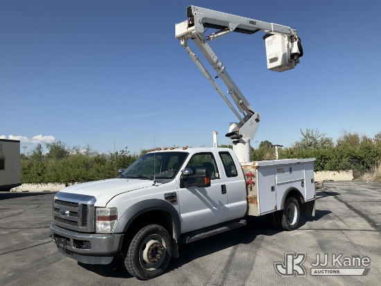 Versalift SST40EIH, Bucket Truck mounted behind cab on 2008 Ford F550 ...