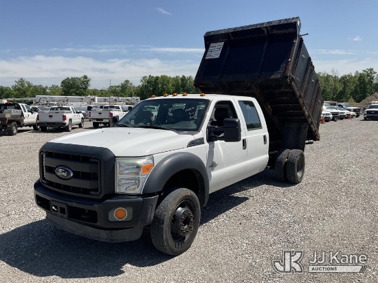 (Verona, KY) 2016 Ford F450 Crew-Cab Flatbed/Dump Truck Runs & Moves ...