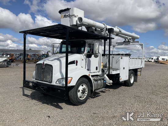 (Dixon, CA) Altec LR752, Over-Center Bucket Truck mounted behind cab on ...