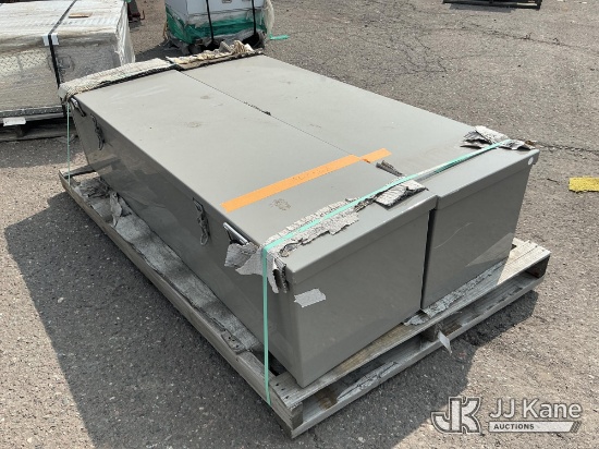 (Superior, WI) (2) Grey Painted Aluminum Top Opening Boxes. 70 Inches ...