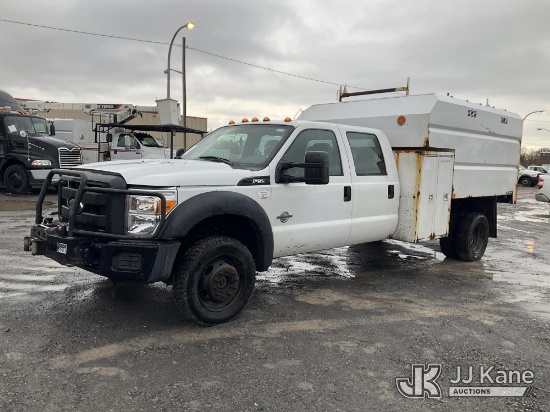 (Rome, NY) 2015 Ford F550 4x4 Crew-Cab Chipper Dump Truck Runs & Moves, Dump Not Operating ...