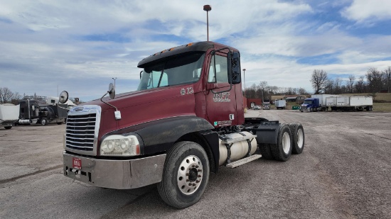 2007 Freightliner, T/A Truck Tractor, Day Cab; Color Maroon/Black ...