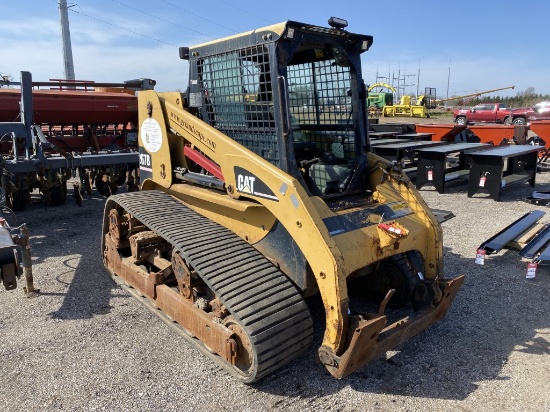 CAT 267B RUBBER TRACK SKID STEER, AUX HYDRAULICS, TURBO, CAB, DOOR IS ...