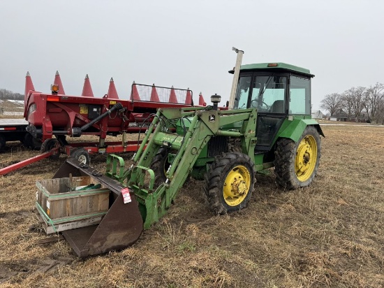 1987 JOHN DEERE 2755 TRACTOR WITH JOHN DEERE 245 LOADER ATTACHMENT ...
