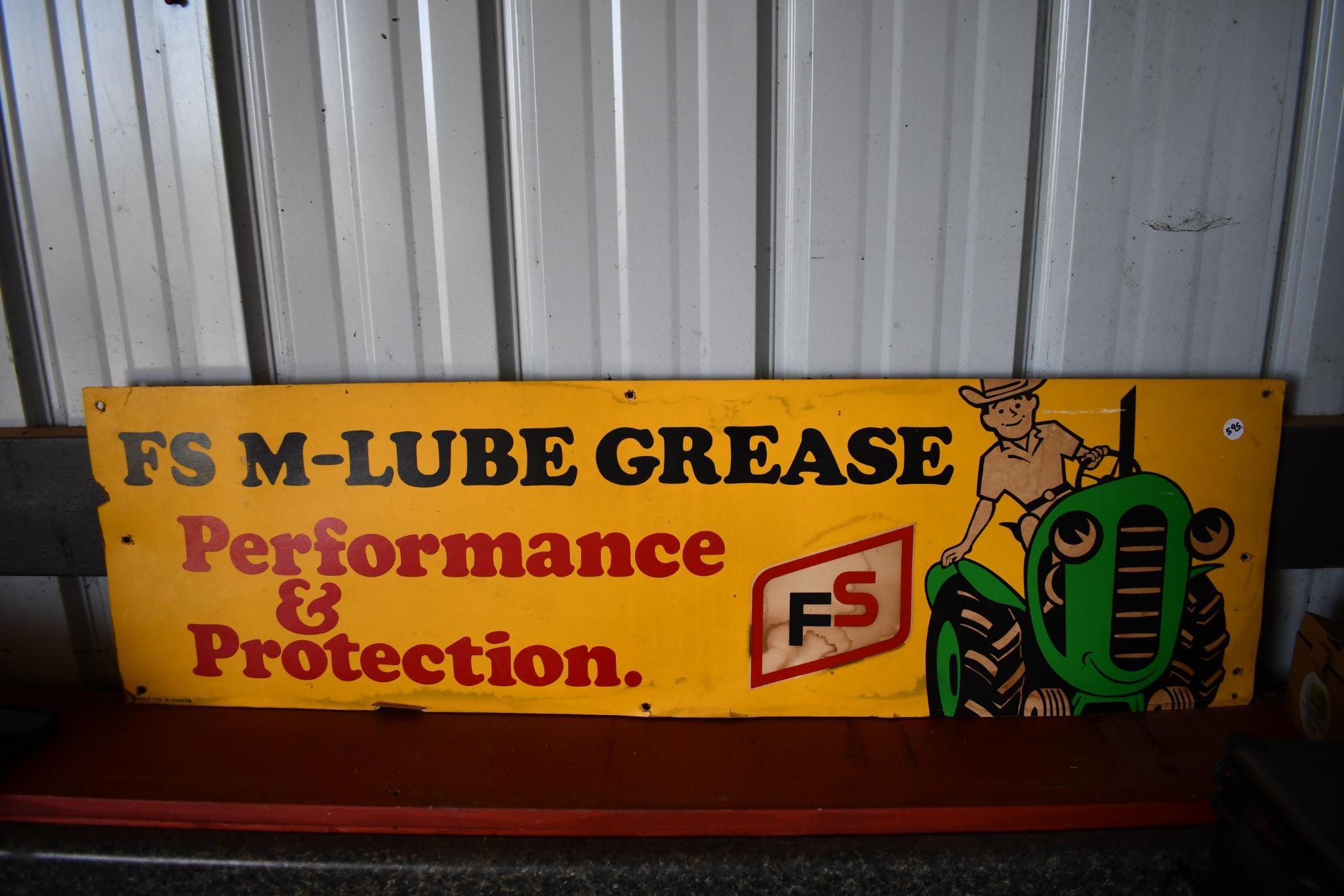 FS M-Lube Grease carboard sign | Proxibid