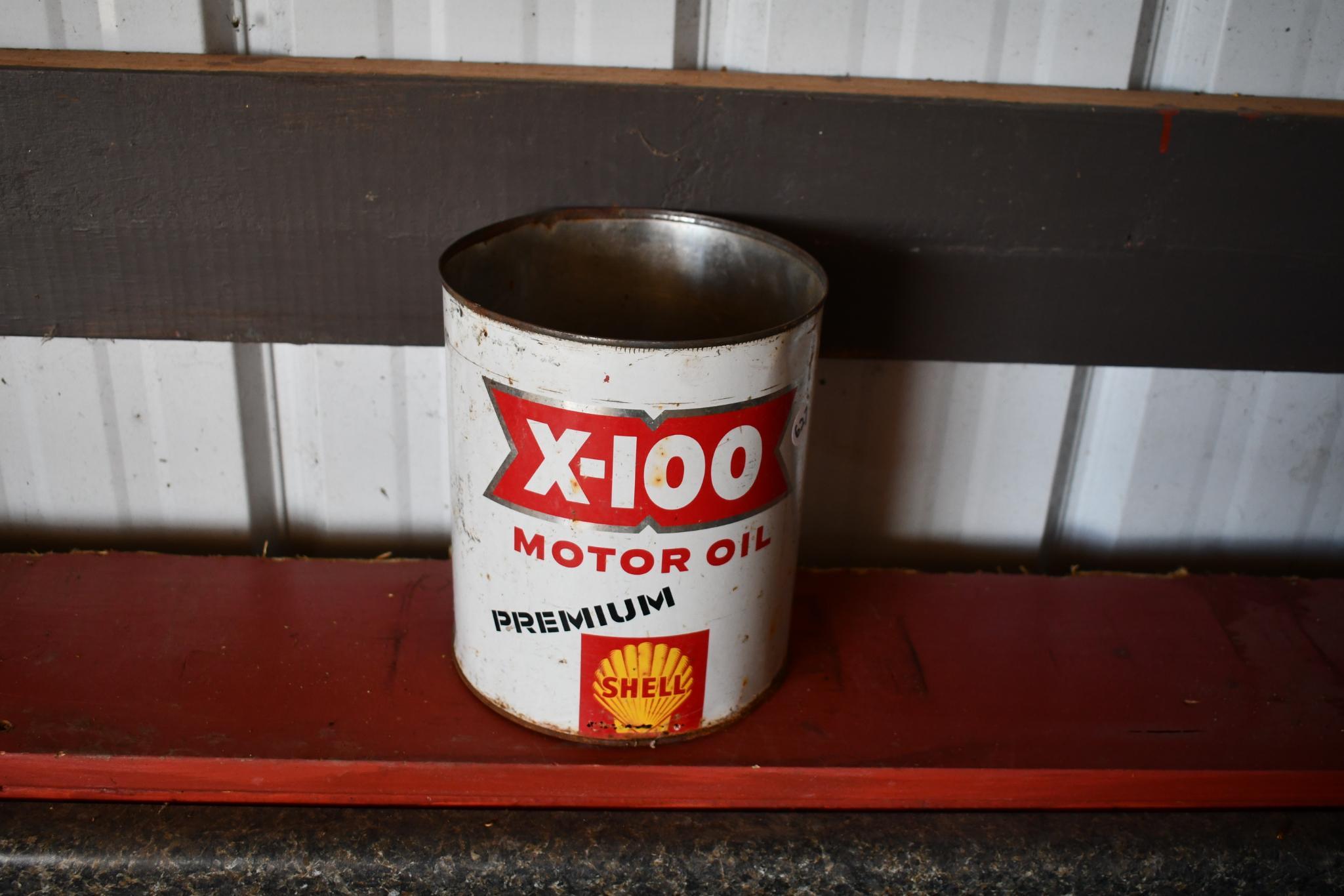 Shell X-100 Premium Motor Oil 1 gallon can | Proxibid