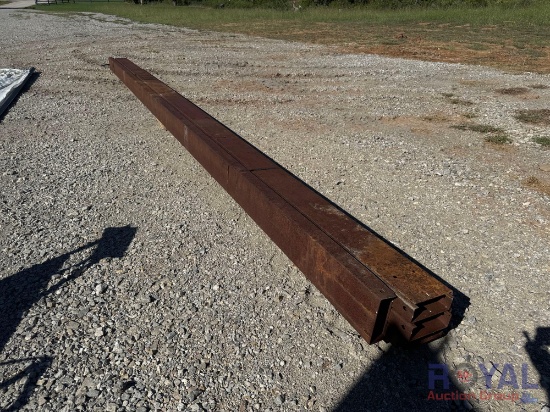 Lot of 8 Purlins Red Iron Beams | Heavy Construction Equipment Light ...