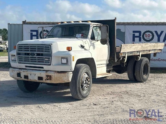 1985 Ford F700 14ft Flatbed Truck | Commercial Trucks Hauling ...
