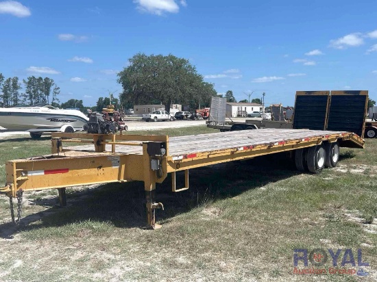2015 Texas Trailers 15 Ton 30ft T/A Dovetail Tag A Long Flatbed ...