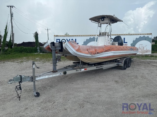 2008 Nautica International RIB 24ft Cat Boat with T/A Boat Trailer ...