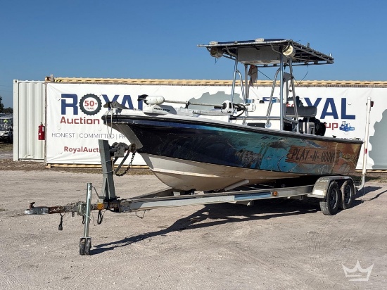 1990 21ft Center Console Fishing Boat with T/A Boat Trailer | Cars ...