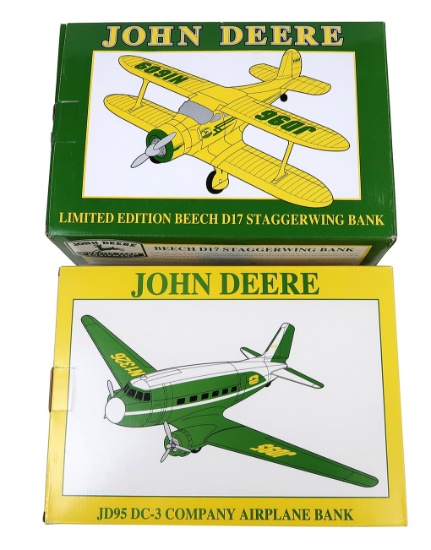 Spec Cast Airplanes (2), John Deere Ltd Ed Beech D17 Staggerwing Bank ...