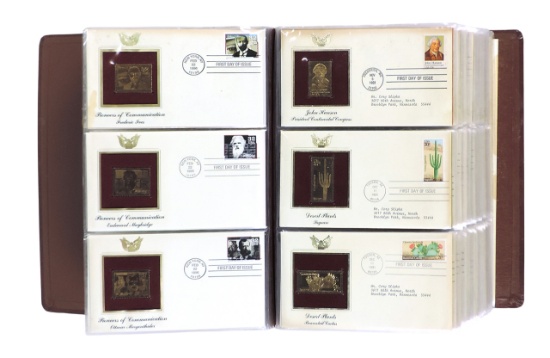 Golden Replicas Of United States Stamps, Postal Commemorative Society ...