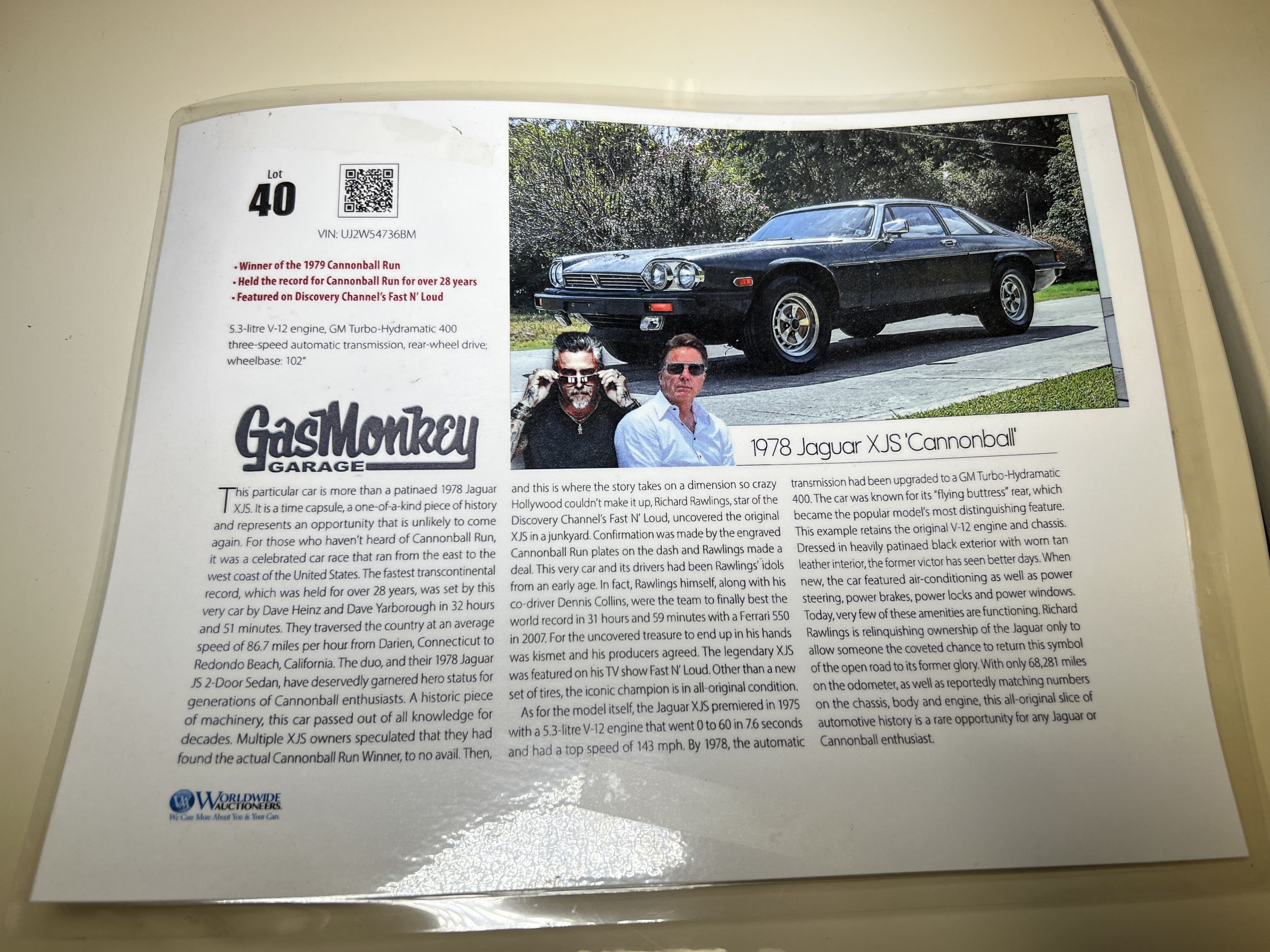 Richard Rawlings Cannonball Run Record