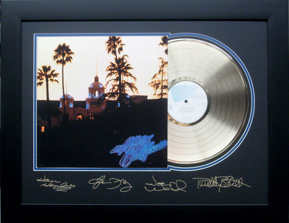 The Eagles Hotel California Album Cover and Gold | Proxibid