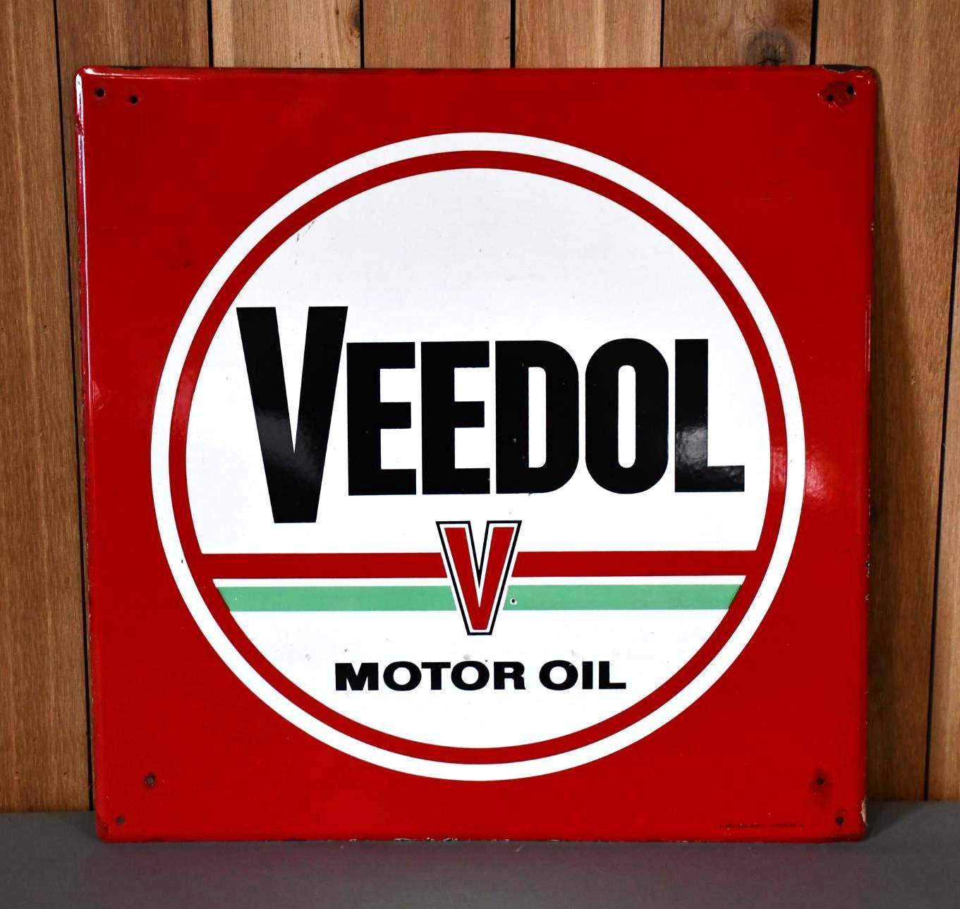 Veedol Motor Oil w/Logo Porcelain Sign (TAC) | Proxibid