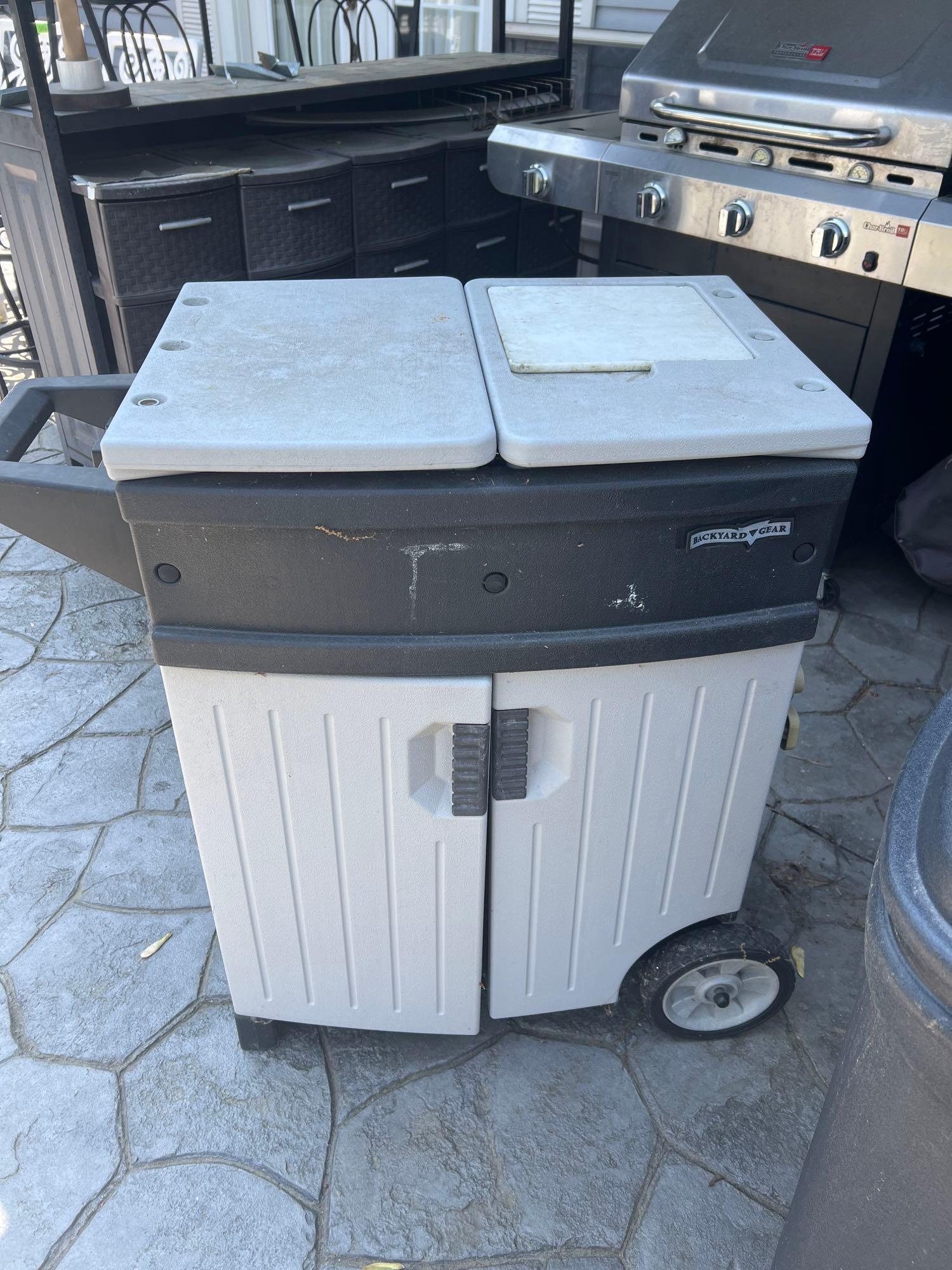 backyard gear outdoor patio rolling cart work | Proxibid