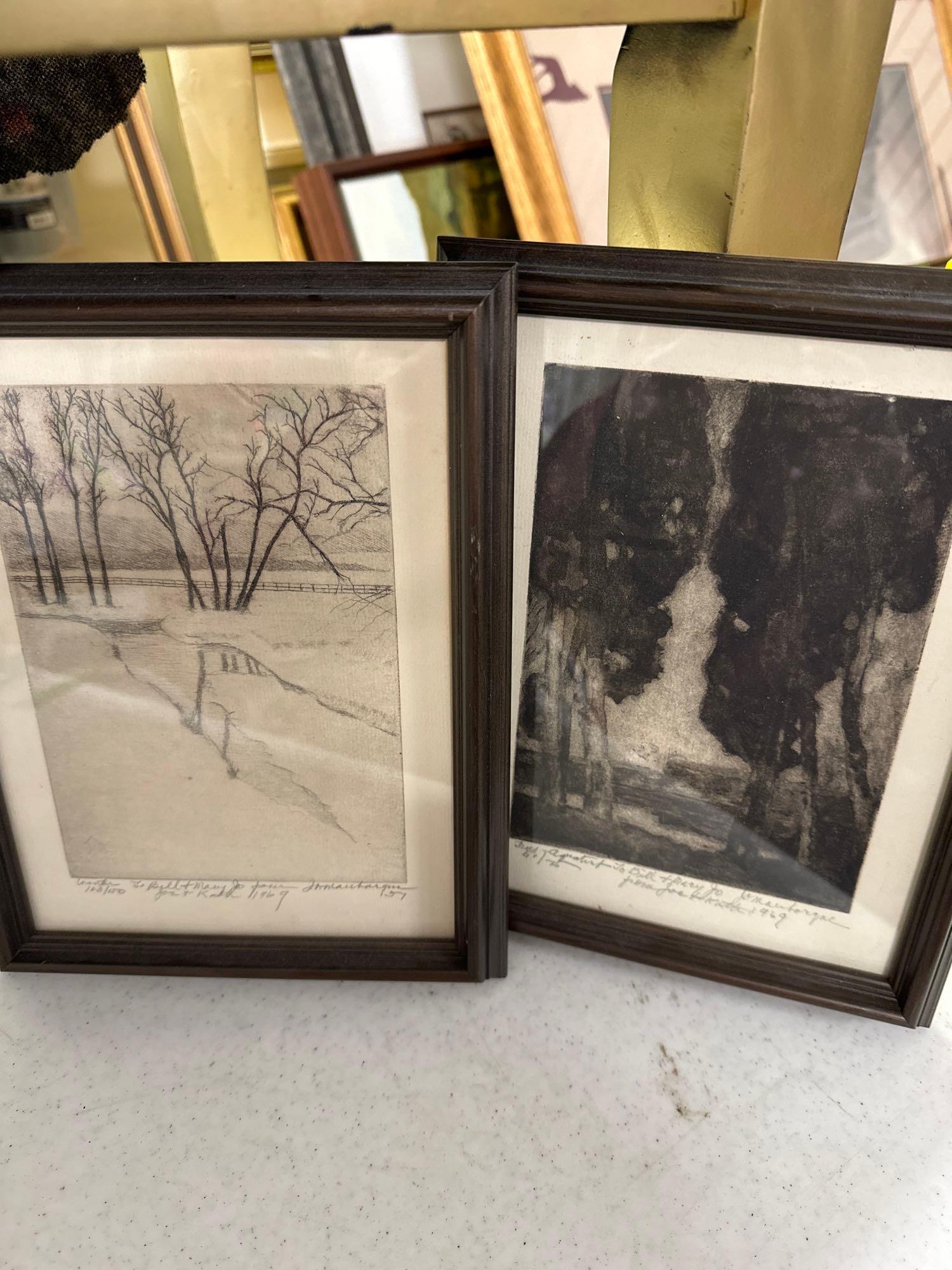 Two Signed and numbered etchings , 1960. | Proxibid