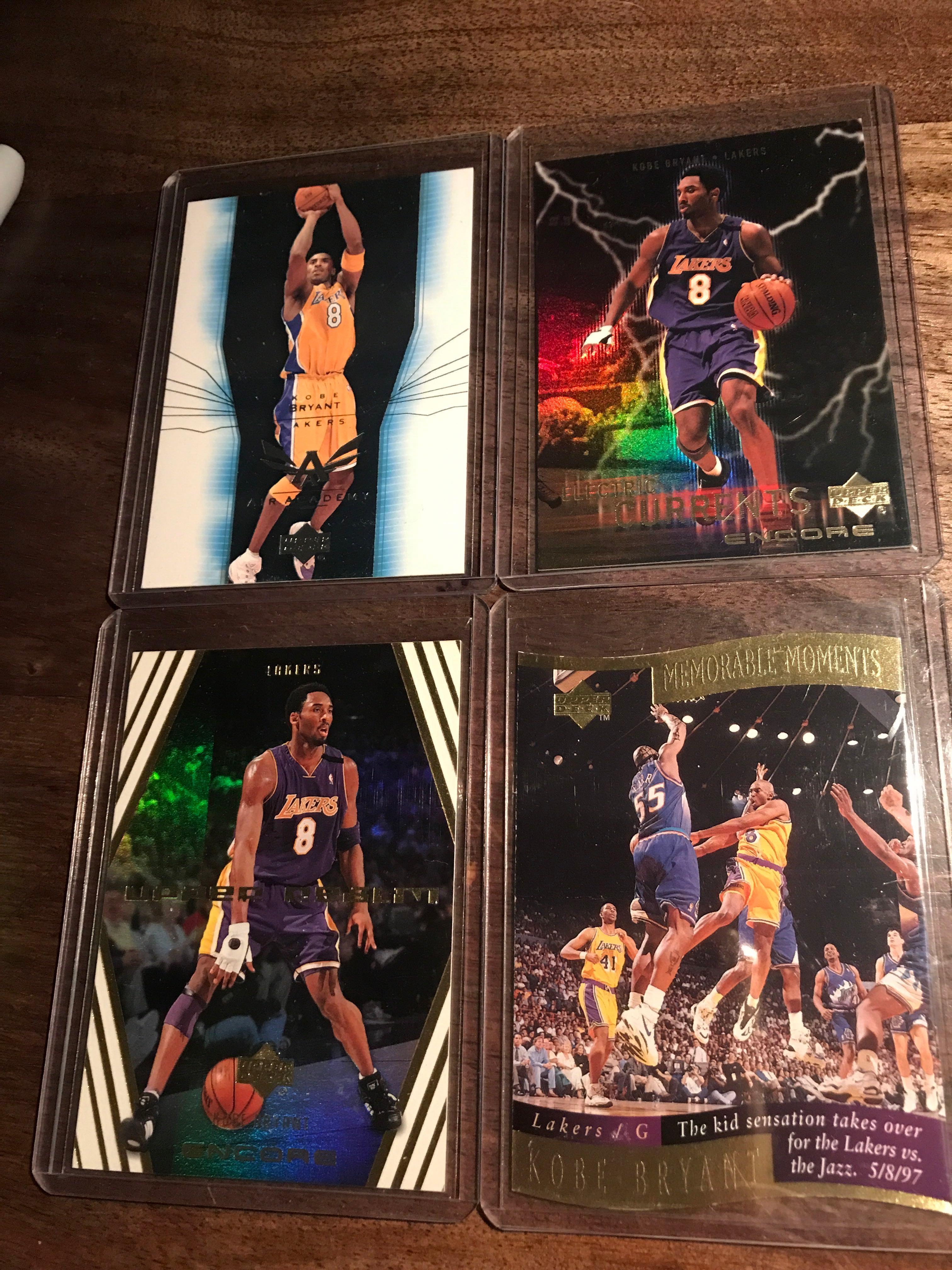 4- Kobe Bryant basketball cards | Proxibid
