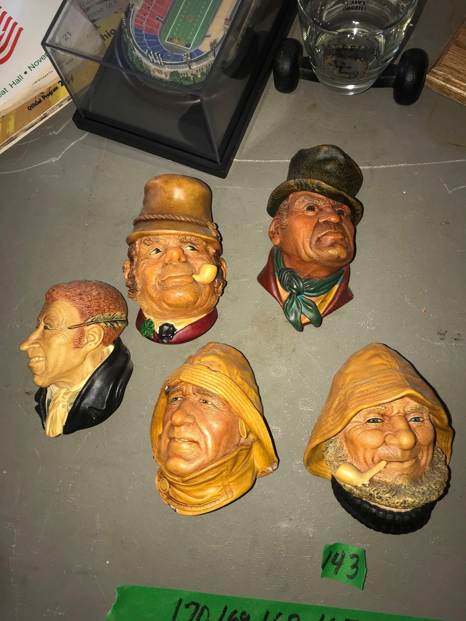 5- Bossons chalkware head figures | Proxibid