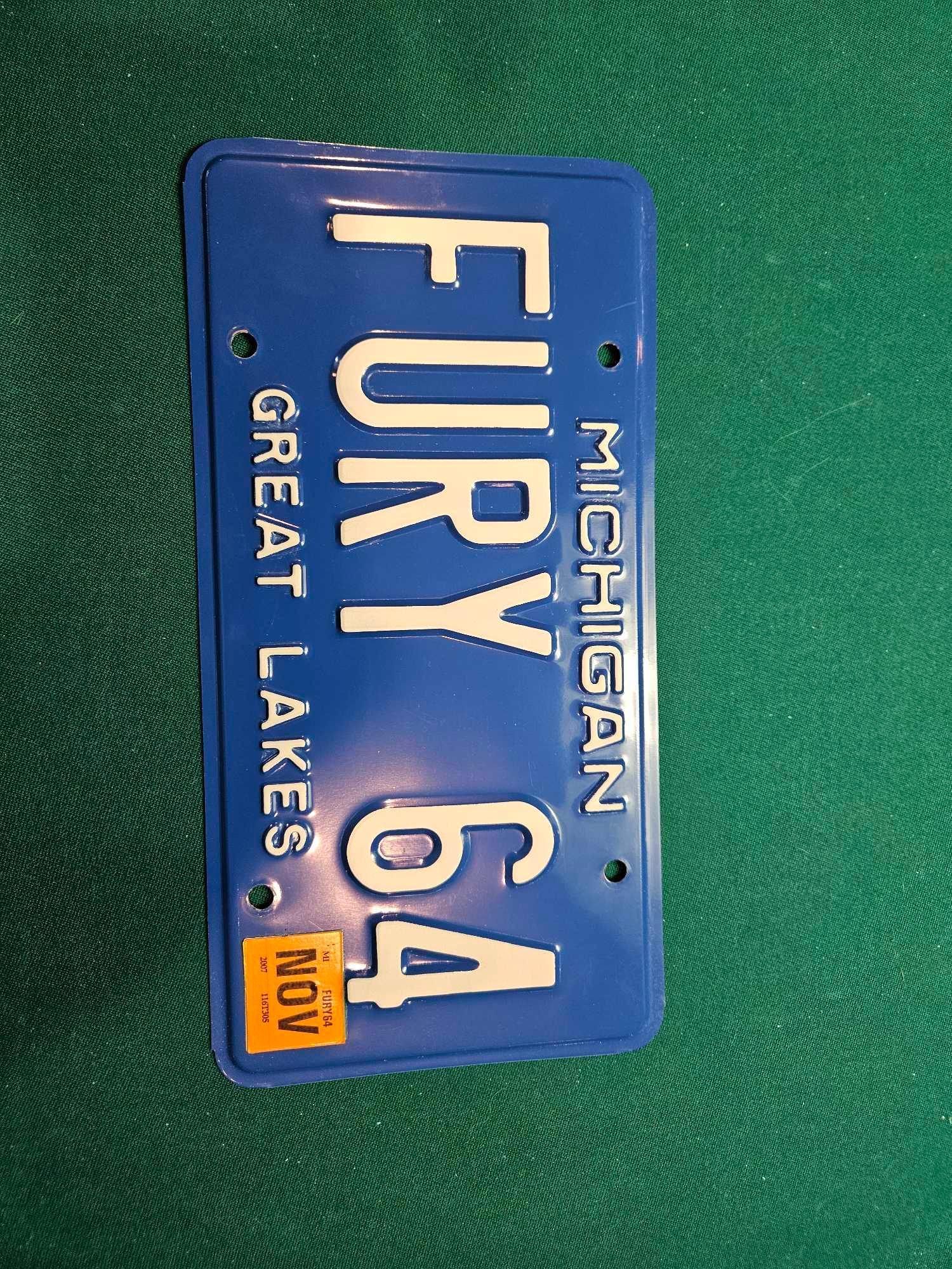 Michigan vanity plate. | Proxibid